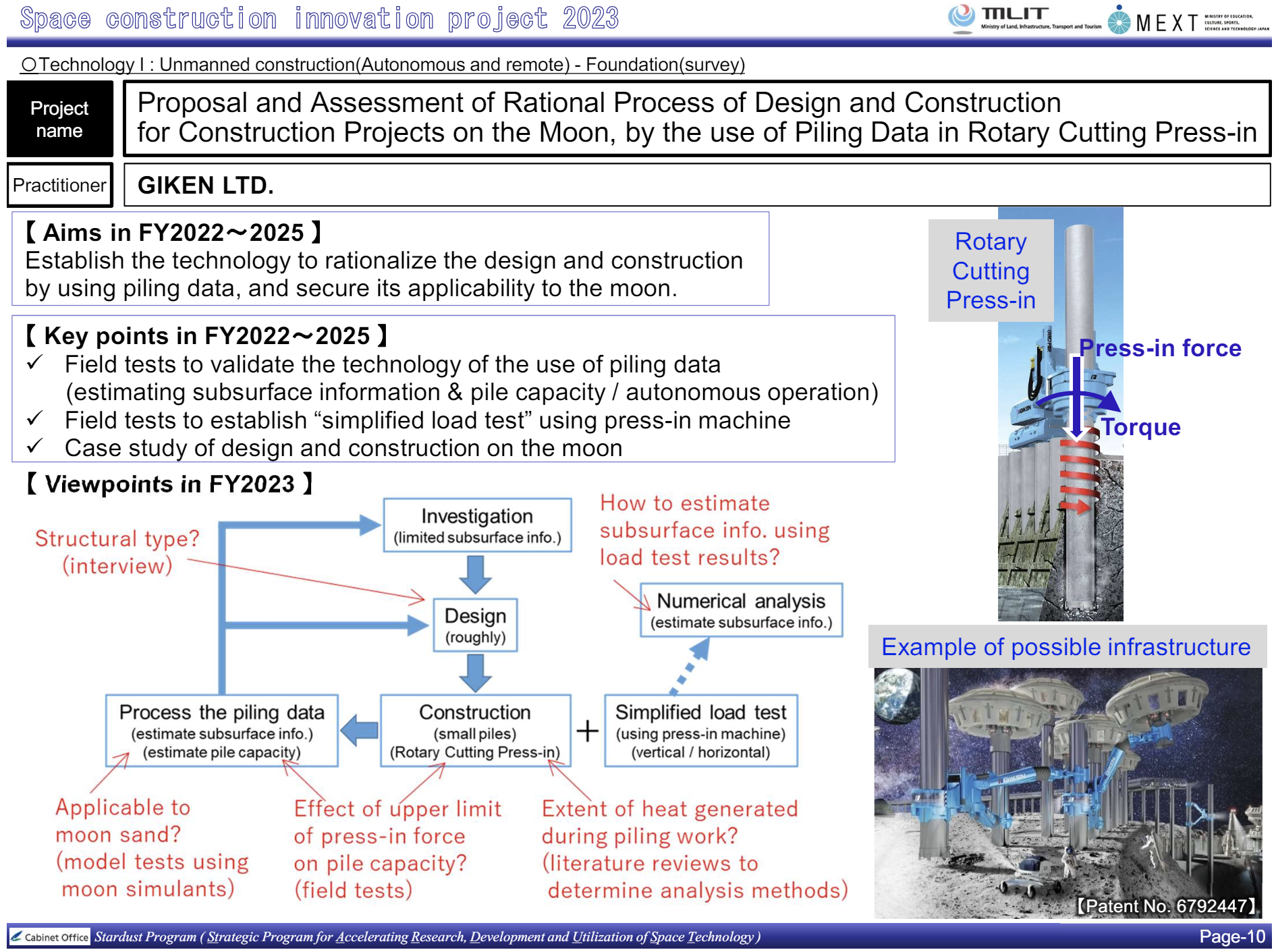 In-Space Manufacturing of Large Structures - Factories in Space