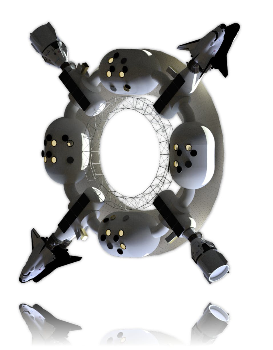 In-Space Manufacturing of Large Structures - Factories in Space